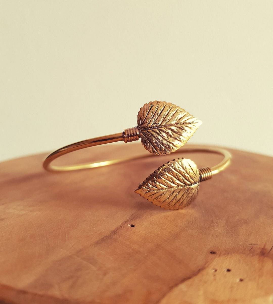Leaf Bracelet / Bangle / Brass / Nature / Plants / Garden / Ethnic ...
