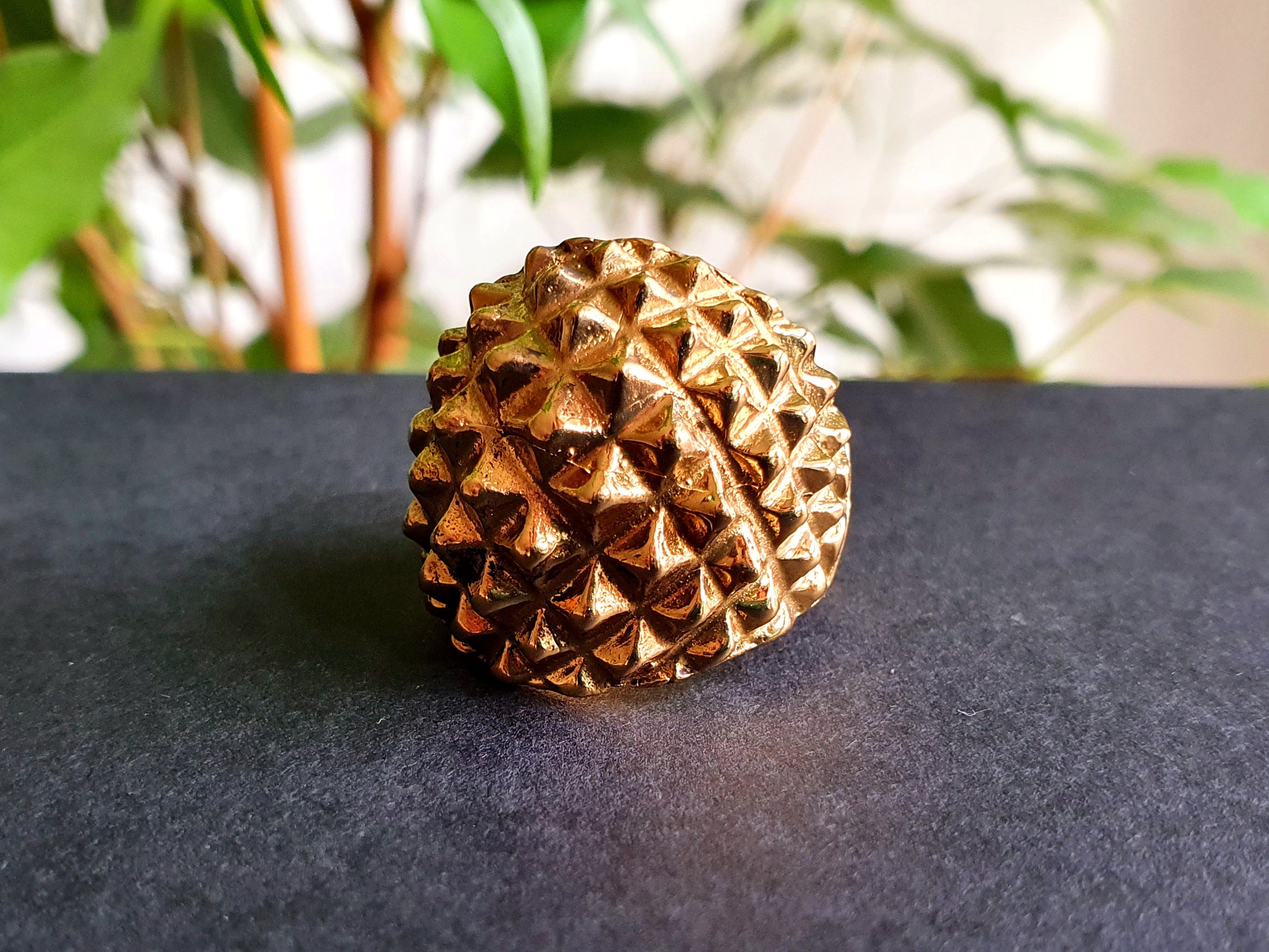 Gold Spike Ring / Mens Ring / Large Size / Goth / Punk / Steampunk ...