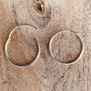 Sterling Silver 925 Clicker Hoops / Pure Silver Earrings / Everyday ...
