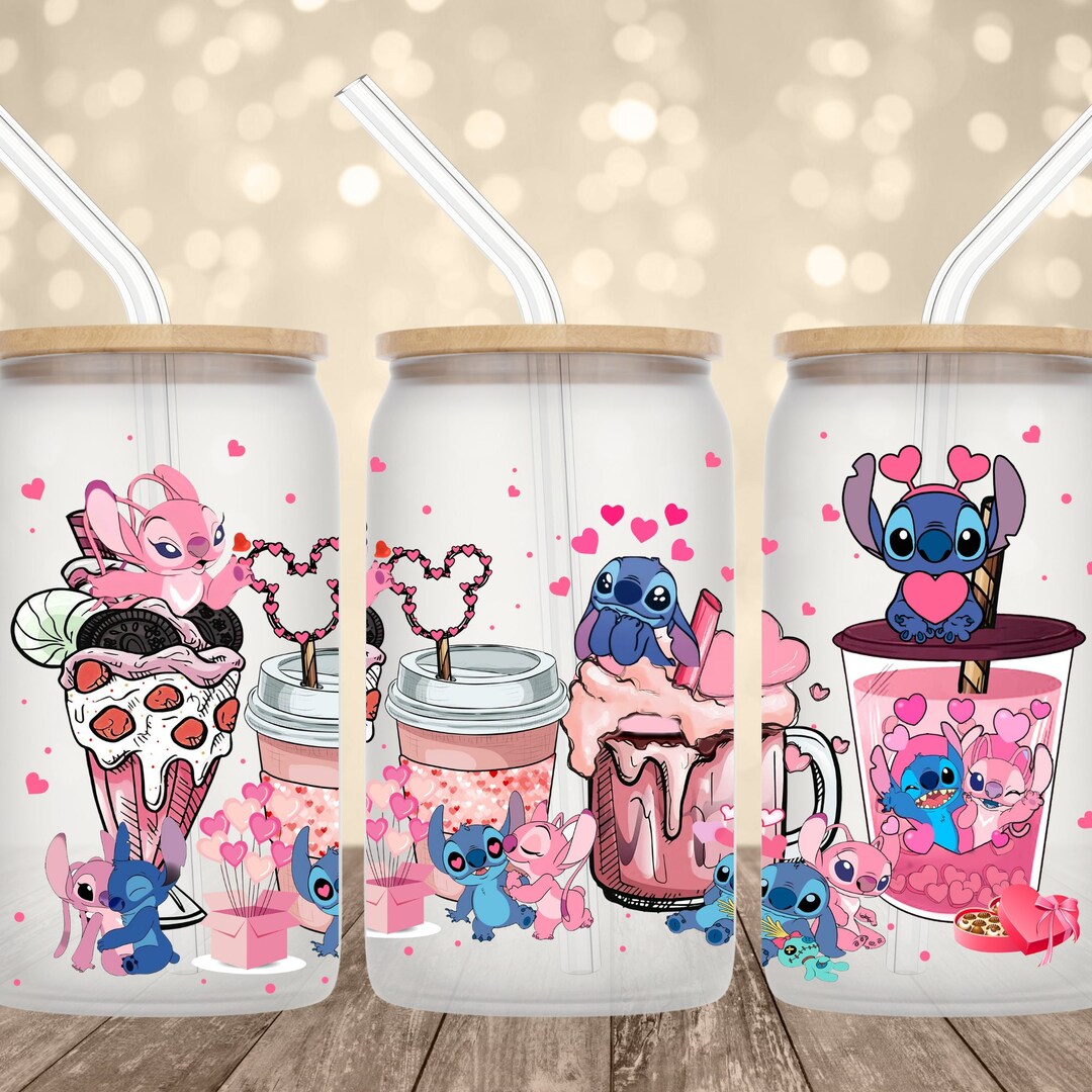 Stitch Glass Can Cup - Etsy