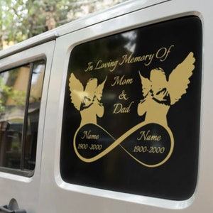 In Loving Memory Decal, Mom and Dad Memorial Decal, Car Decal, Truck ...