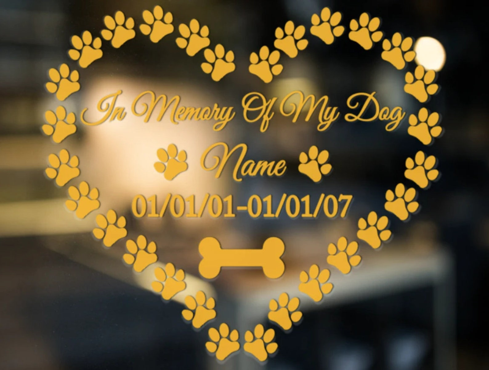 In Loving Memory of My Dog Custom Memorial Decal Car Decal - Etsy