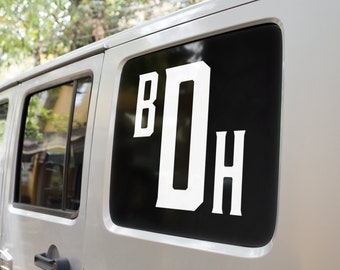 Letter N 6 Monogram Sticker Decal Truck Car Window Teach - Etsy