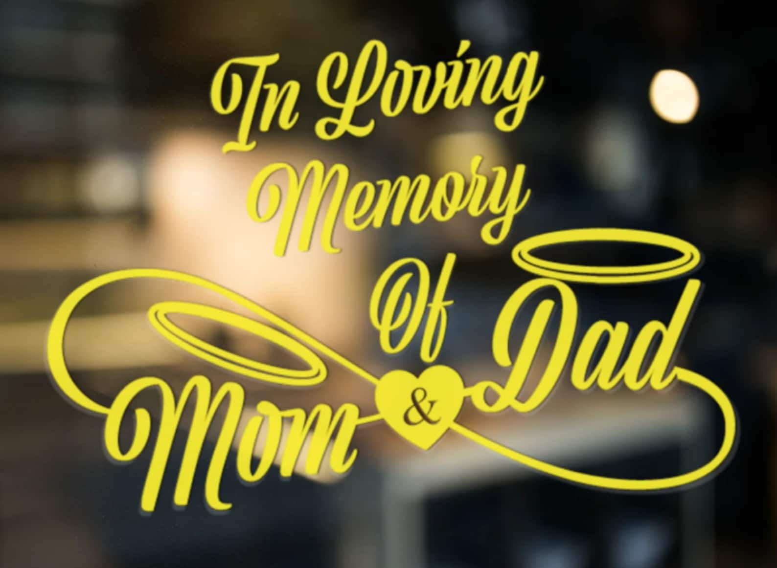 In Loving Memory Decal, Mom and Dad Memorial Decal, Car Decal, Truck ...