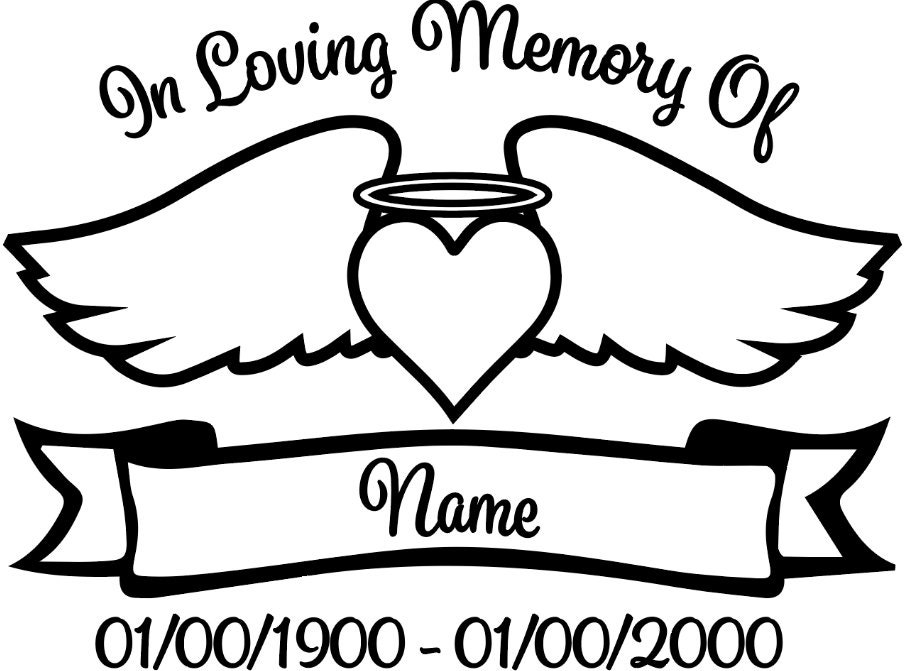 In Loving Memory Decal Family Friends Memorial Decal Car - Etsy