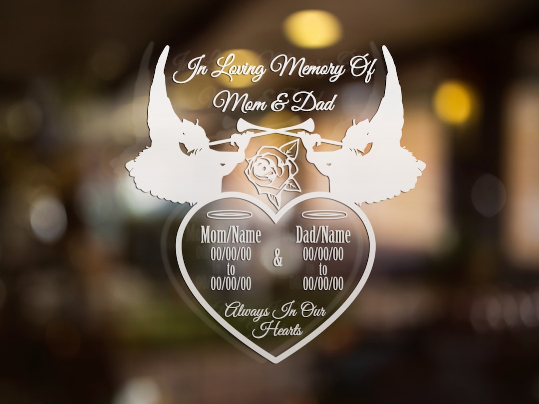 In Loving Memory Decal, Mom and Dad Memorial Decal, Car Decal, Truck ...