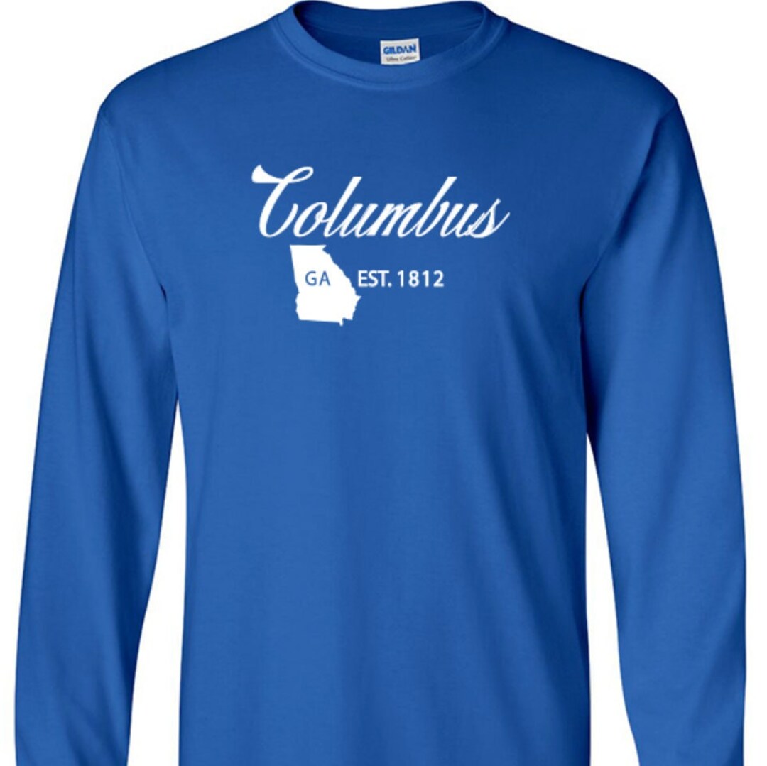 Columbus Georgia State Langarm-Shirt Grafik-T-Shirt Unisex-Bekleidung ...