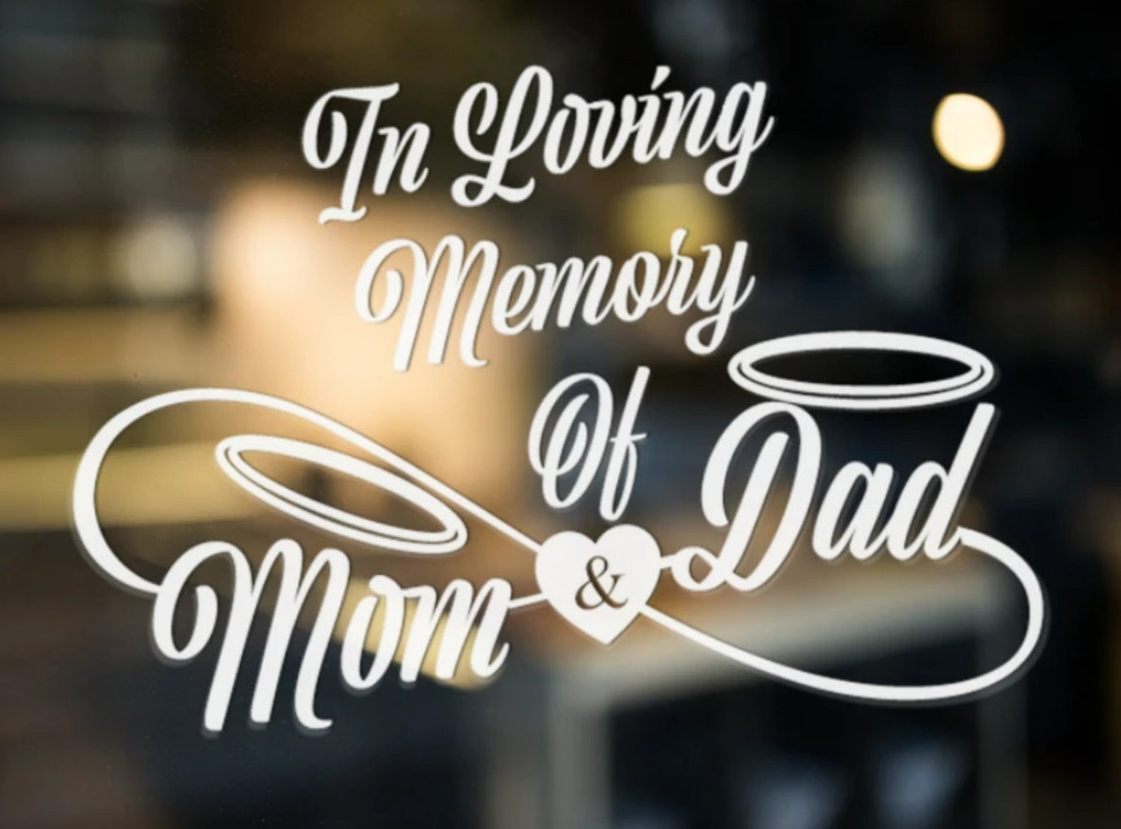 In Loving Memory Decal, Mom and Dad Memorial Decal, Car Decal, Truck ...