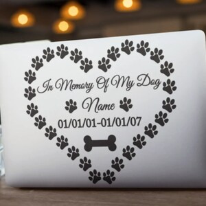 In Loving Memory of My Dog Custom Memorial Decal, Car Decal, Truck ...