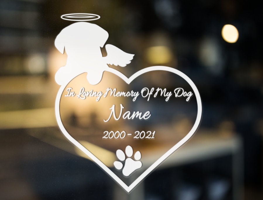 In Loving Memory of My Dog Decal, Family Memorial Decal, Car Decal ...