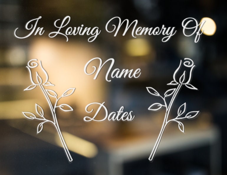 In Loving Memory Decal Custom Memorial Decal Car Decal - Etsy