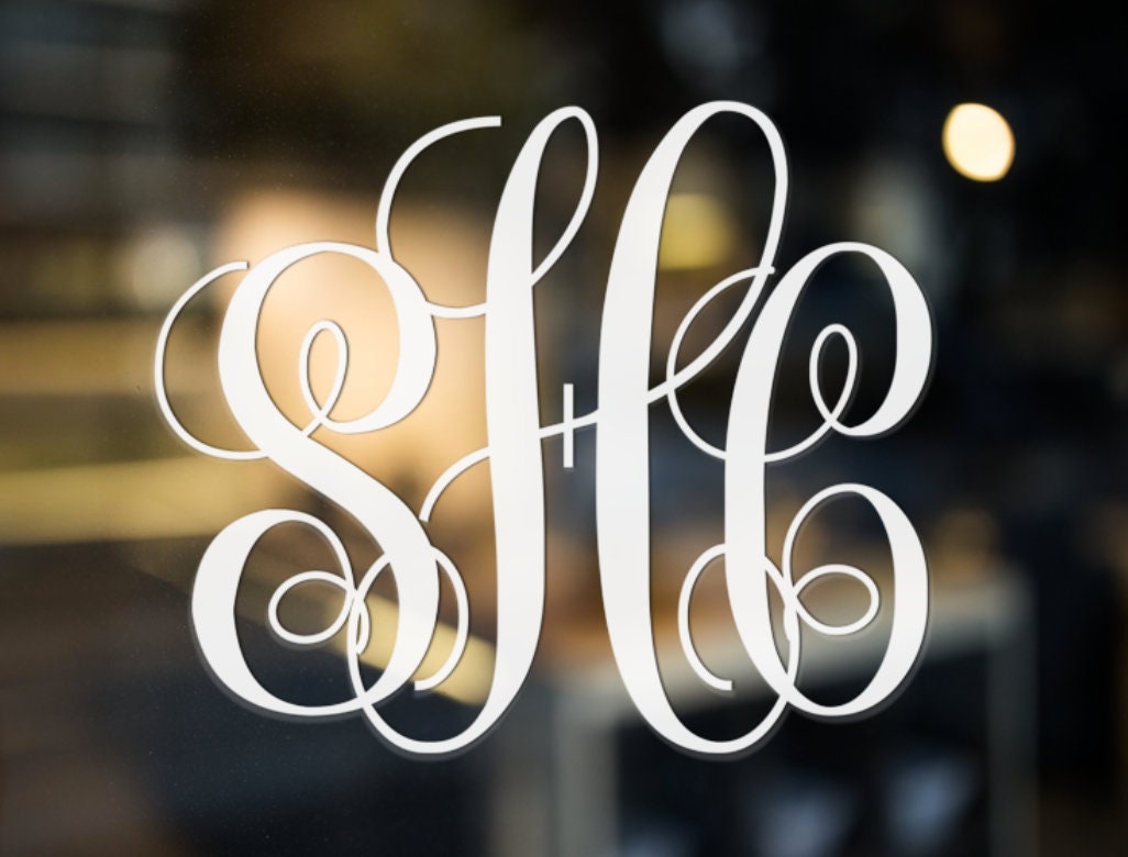 Custom Monogram Decal Car Decal Truck Decal Laptop Decal - Etsy