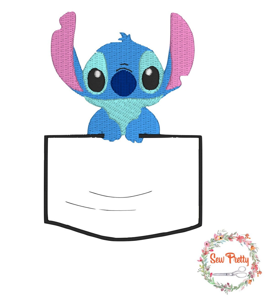 Stitch Pocket Embroidery File 4x4 Multiple Formats - Etsy