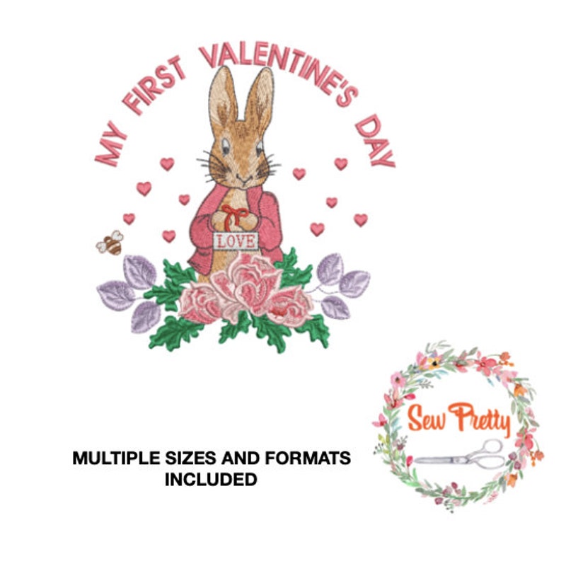 Rabbit Embroidery - Etsy