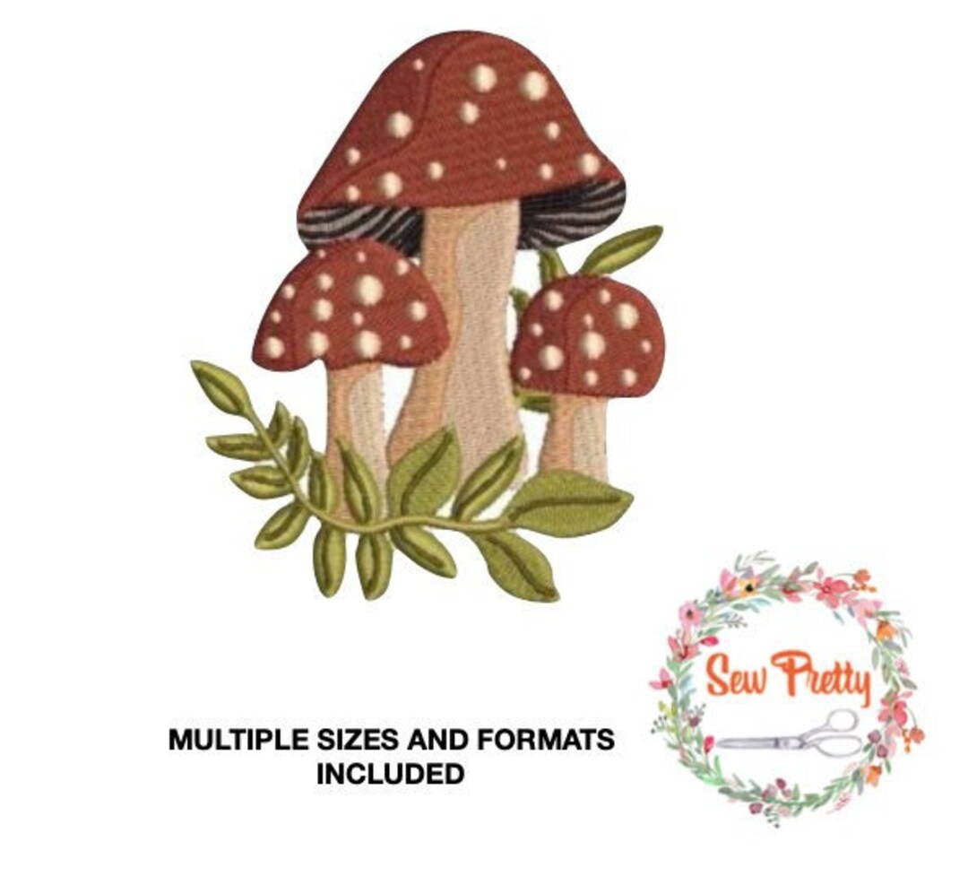 Toadstool Machine Embroidery File Woodland Fairytale - Etsy Australia