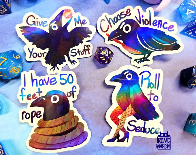 Dnd Class Bird Stickers / Dnd5e Sticker / Pathfinder Sticker / TTRPG ...