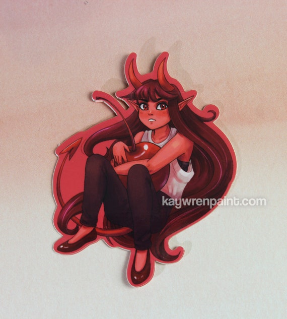 Cherry Vinyl Sticker - Etsy