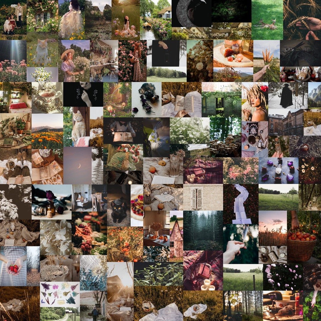 Cottagecore Aesthetic Wall Collage- Set of 100- Ready to Download ...