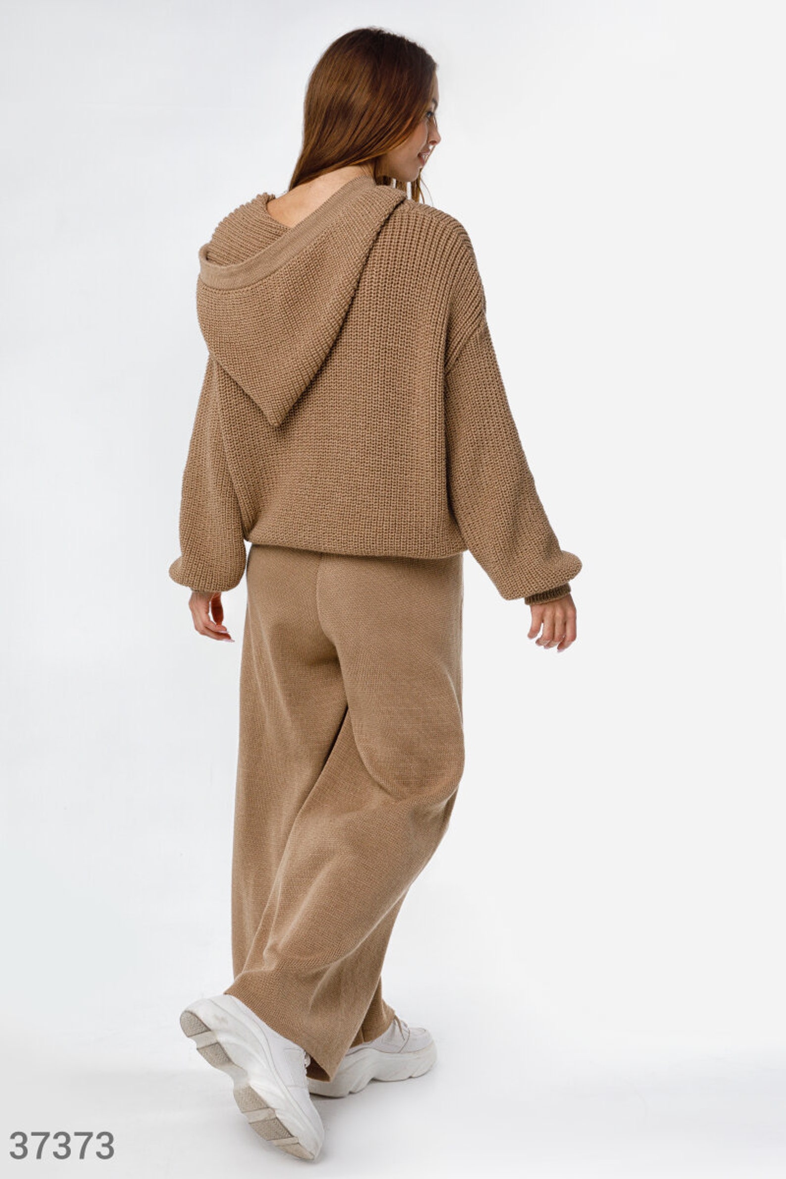 Beige Knitted Suit Set Women Knitted Two Piece Set for Women | Etsy