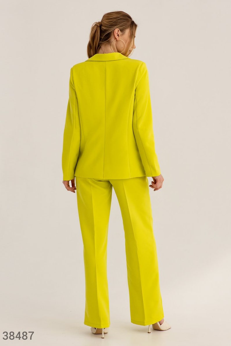 2 Piece Blazer Trouser Suit For Women Pantsuit Set For Woman Etsy