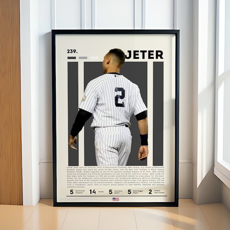 Derek Jeter Poster - Etsy