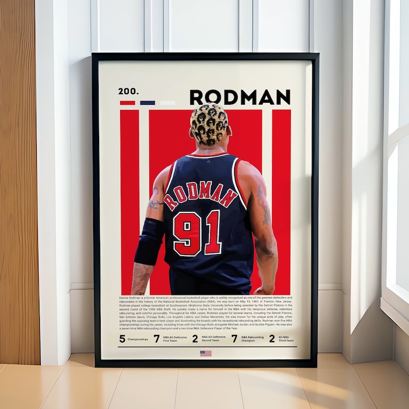 Dennis Rodman Poster - Etsy