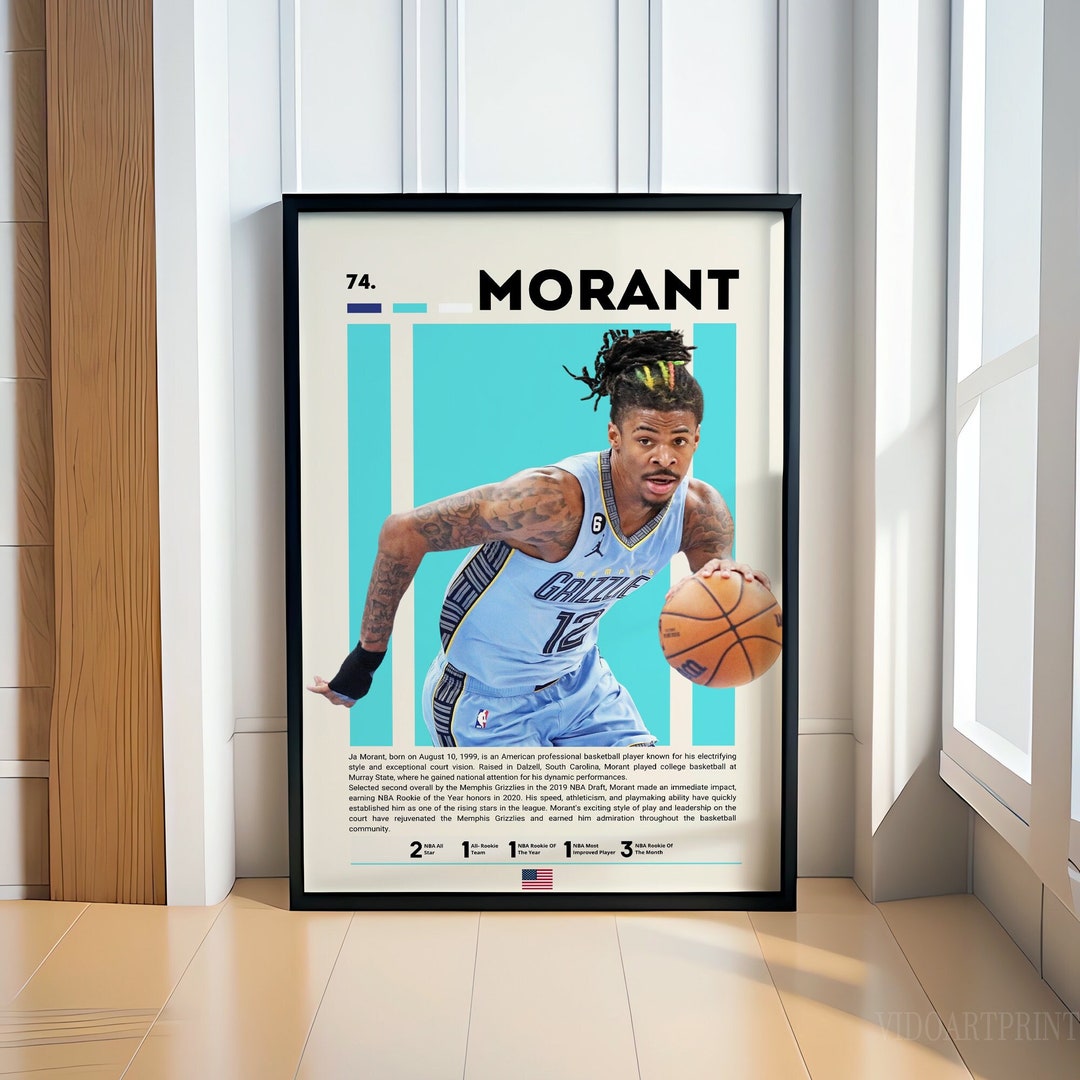 Ja Morant Poster, Basketball Poster, Sports Poster, Motivational Poster ...