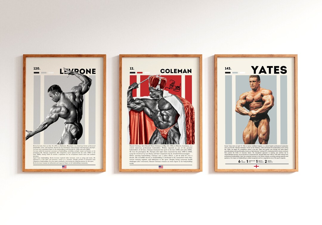 Ronnie Coleman, Kevin Levrone, Dorian Yates, Legends 3 Poster Set ...