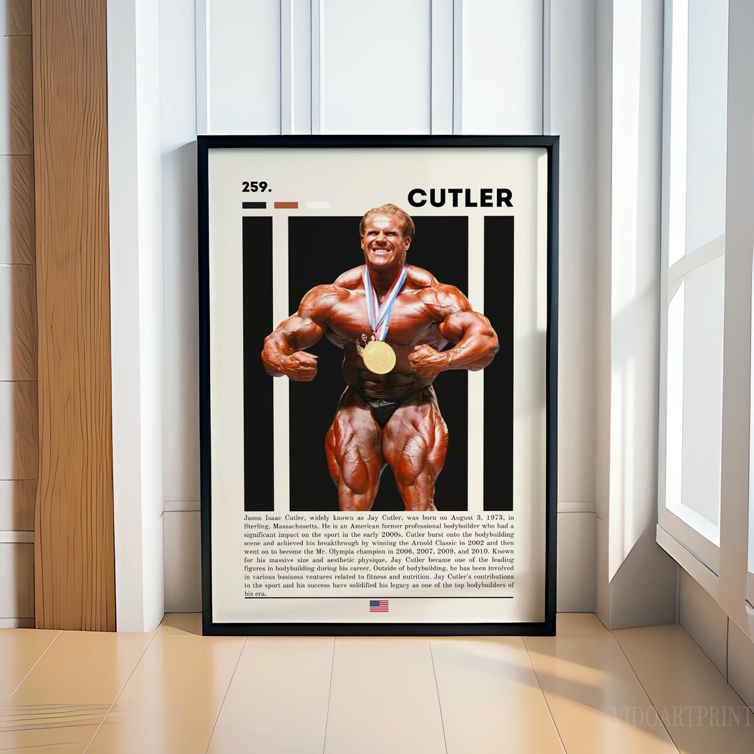 Jay Cutler Poster, Bodybuilding Poster, Gym Posters, Motivational ...