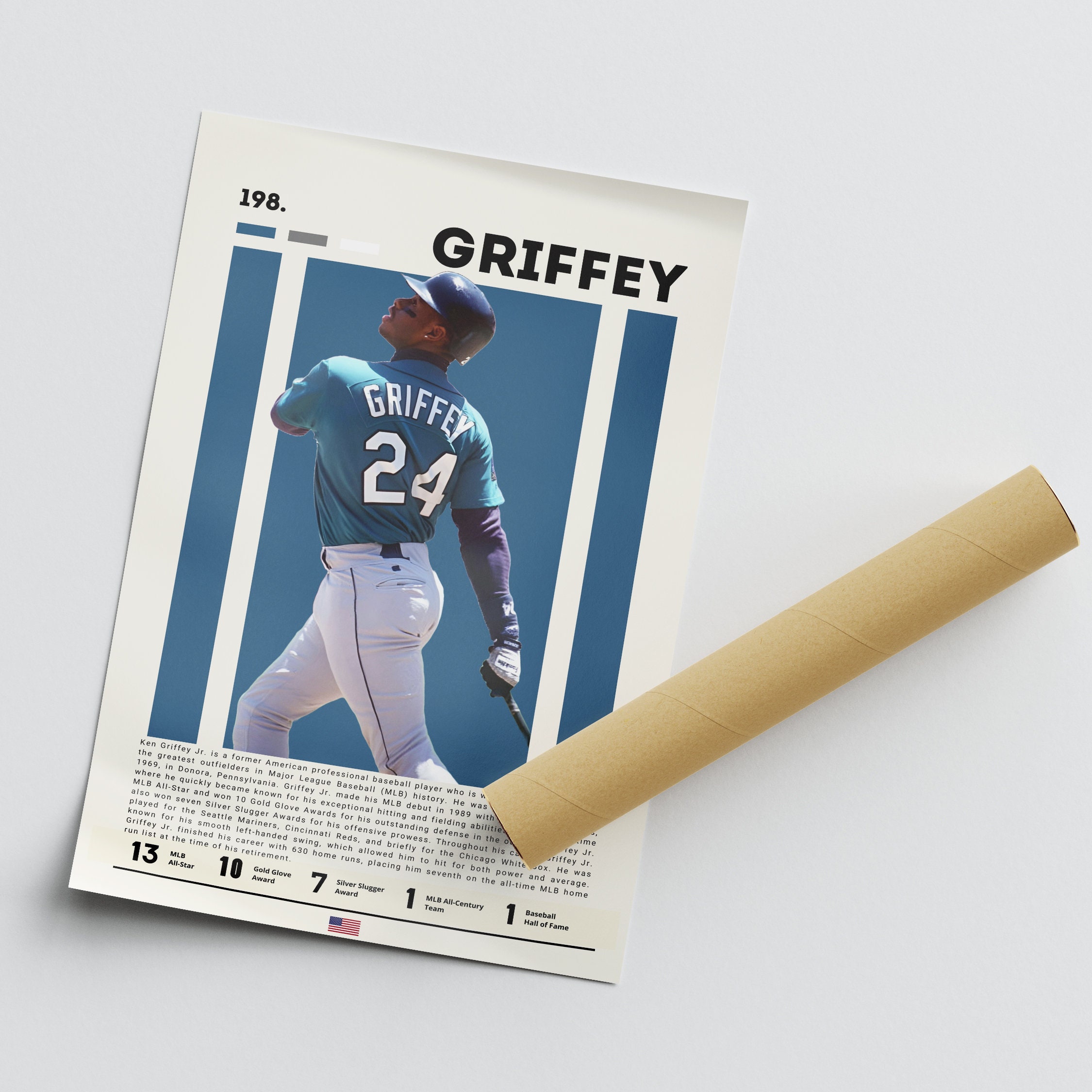 Ken Griffey Jr. Poster, Baseball Poster, Sports Poster, Motivational ...