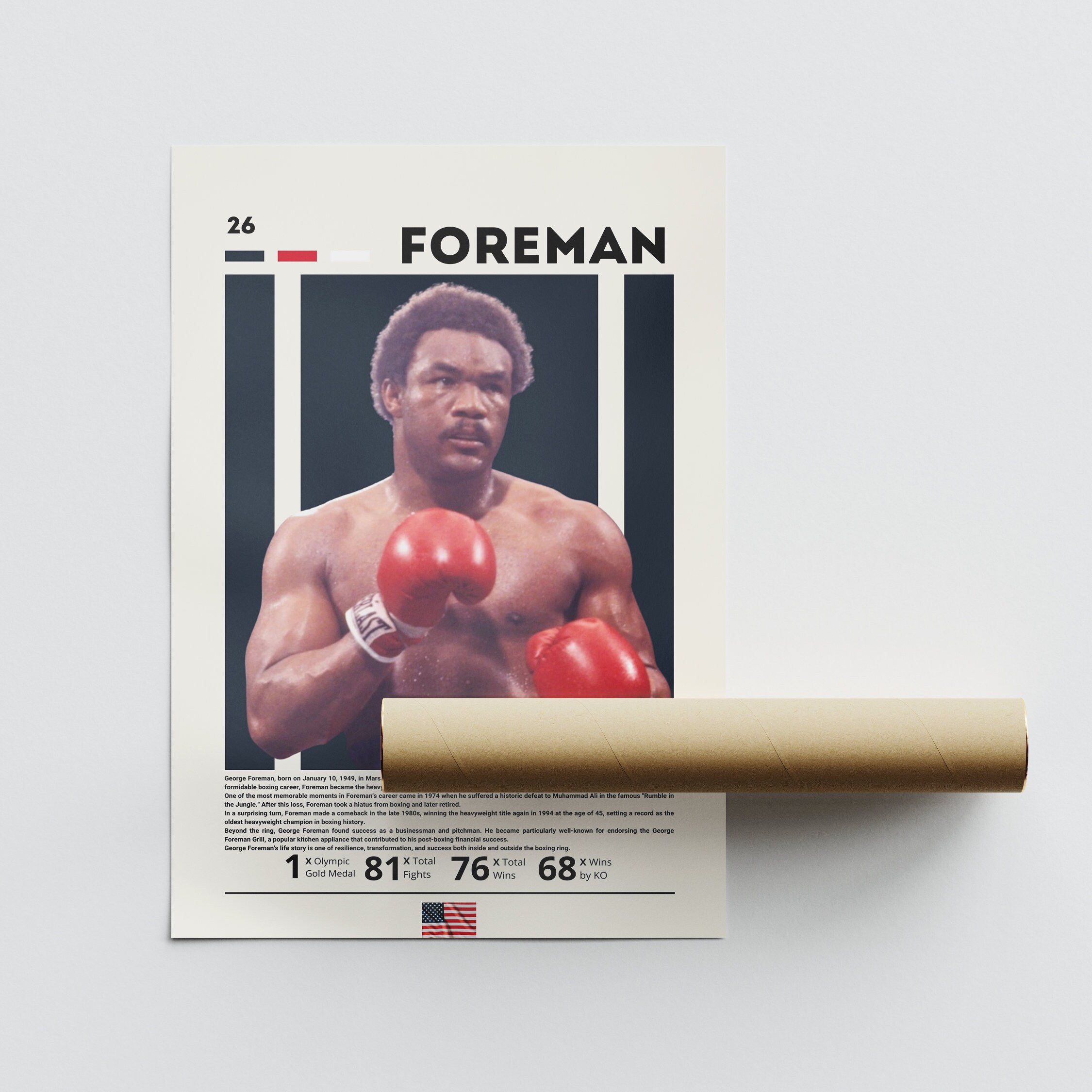 Ceorge Foreman Poster Boxing Poster Sports Poster - Etsy