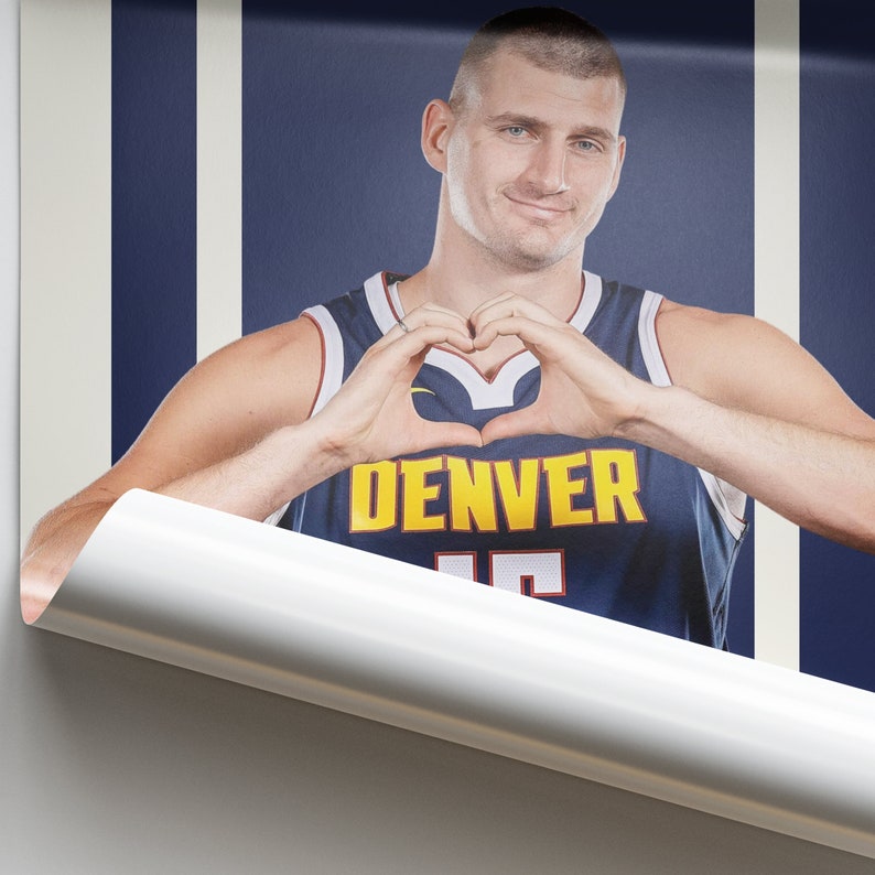 Nikola Jokic Poster, Basketball Poster, Denver Nuggets Poster ...