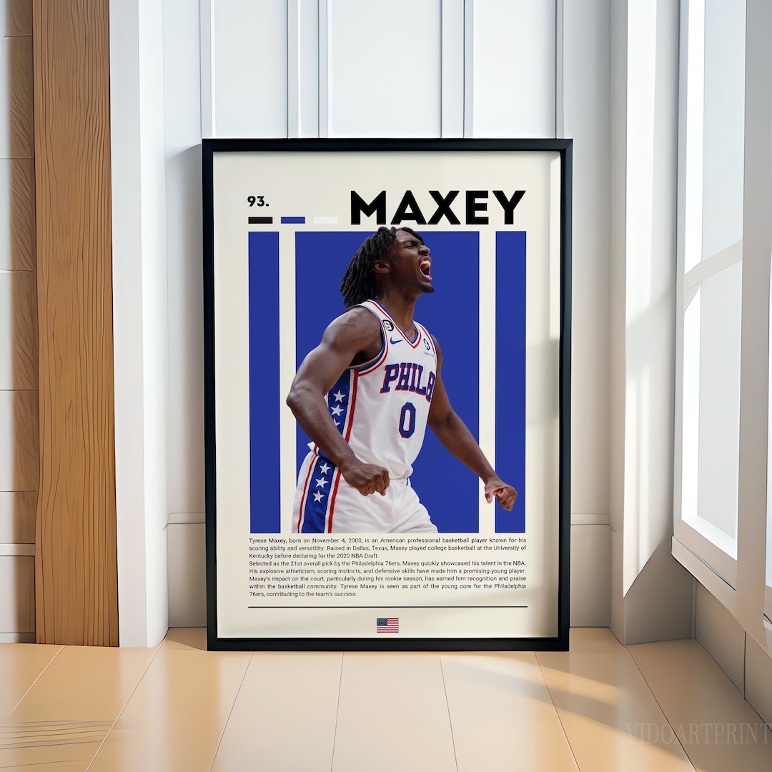 Tyrese Maxey Poster, Basketball Poster, Sports Poster, Motivational ...