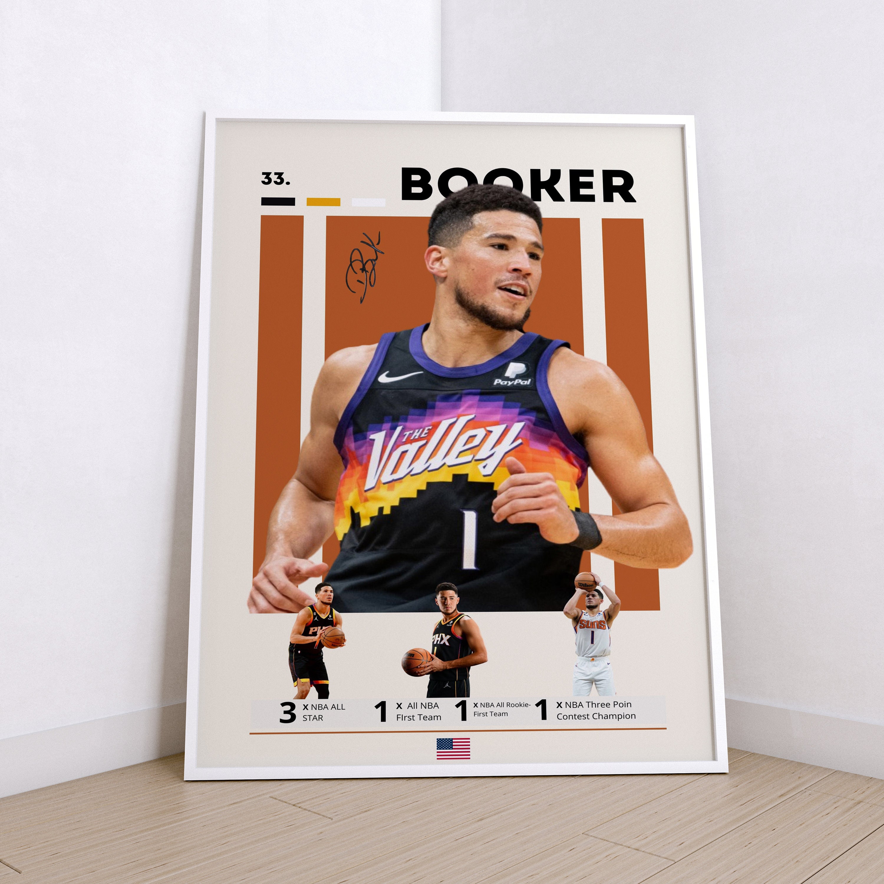 Devin Booker Poster, Basketball Poster, Phoenix Suns Poster ...