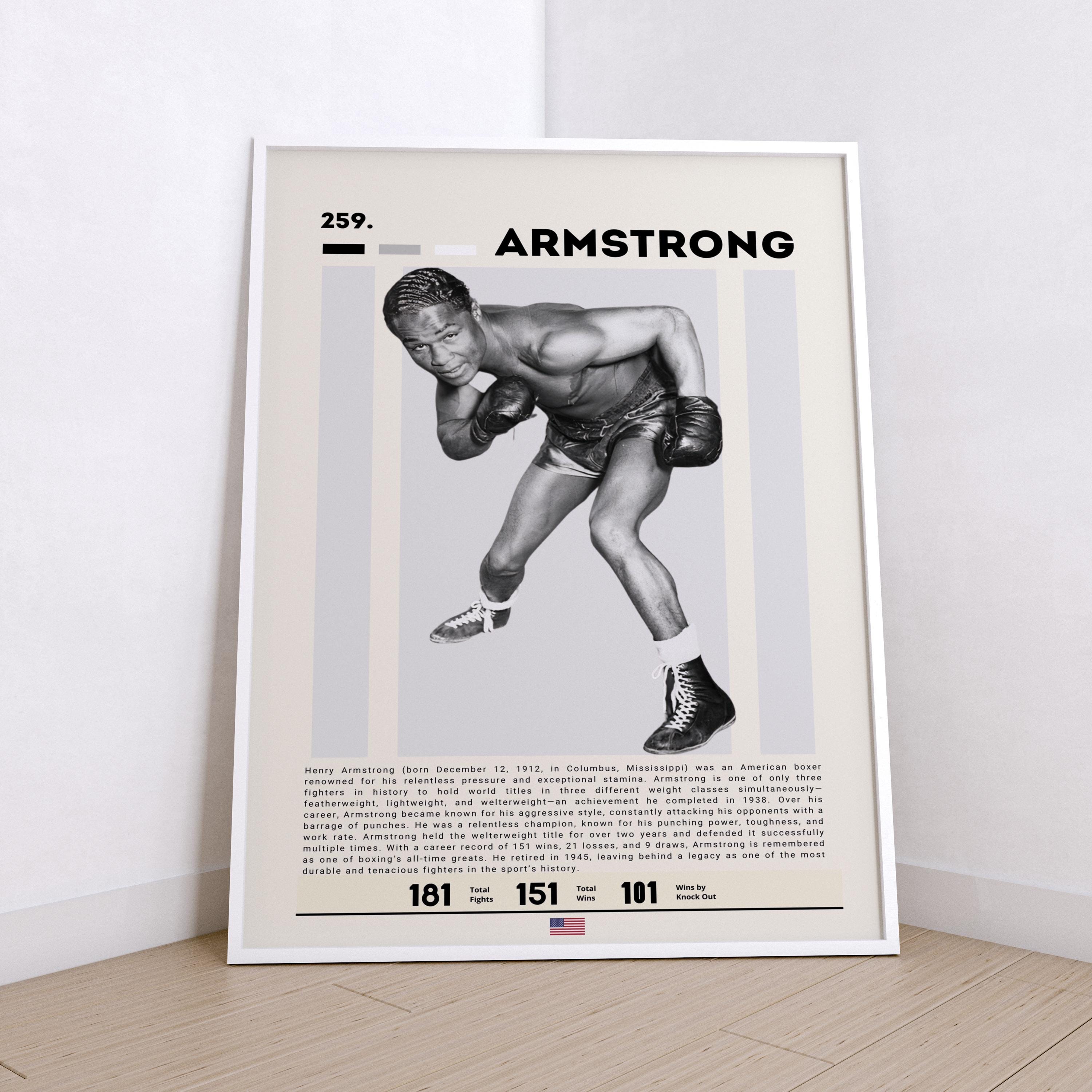 Henry Armstrong Poster, Boxing Poster, Sports Poster, Motivational ...