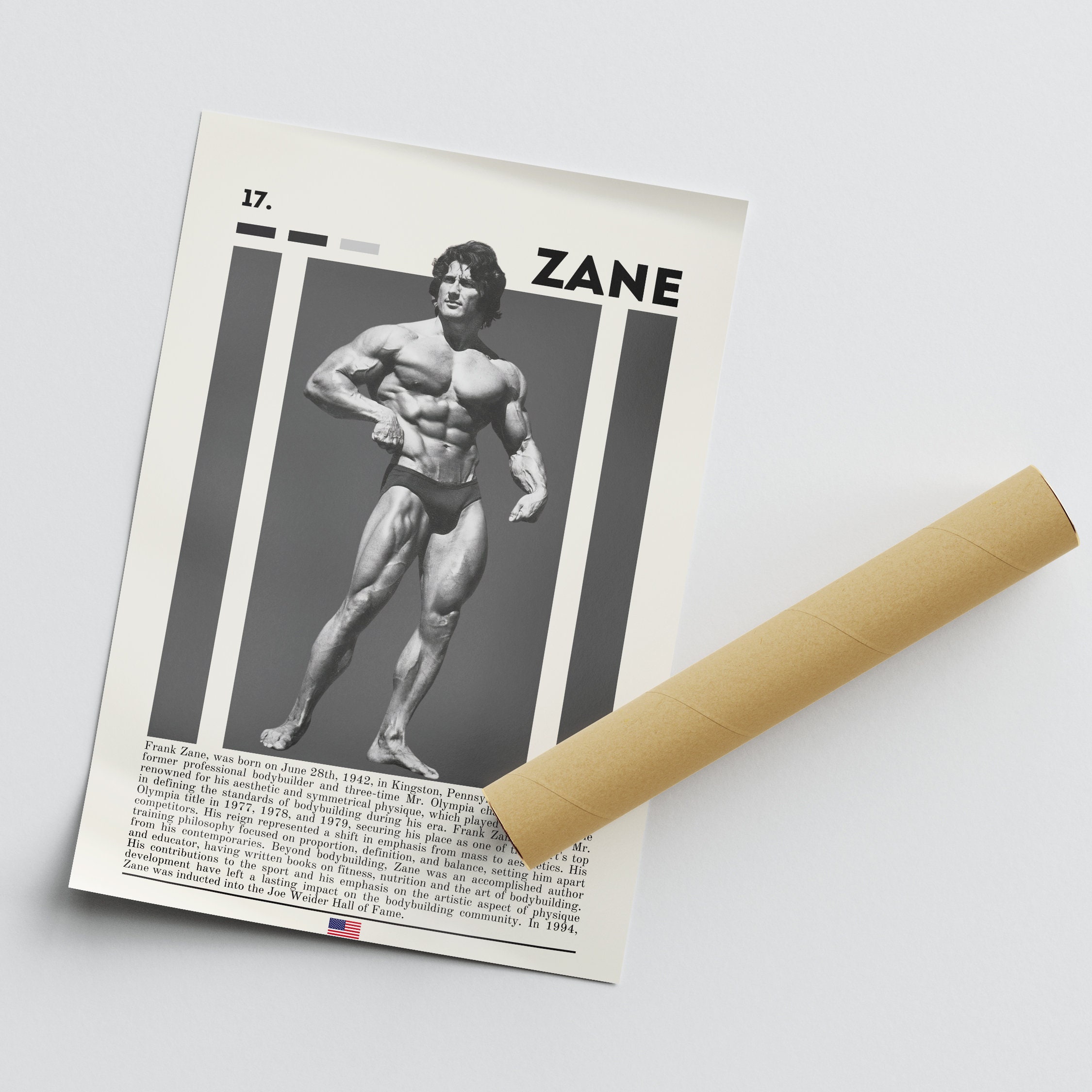 Frank Zane Poster, Bodybuilding Poster, Sports Poster, Motivational ...