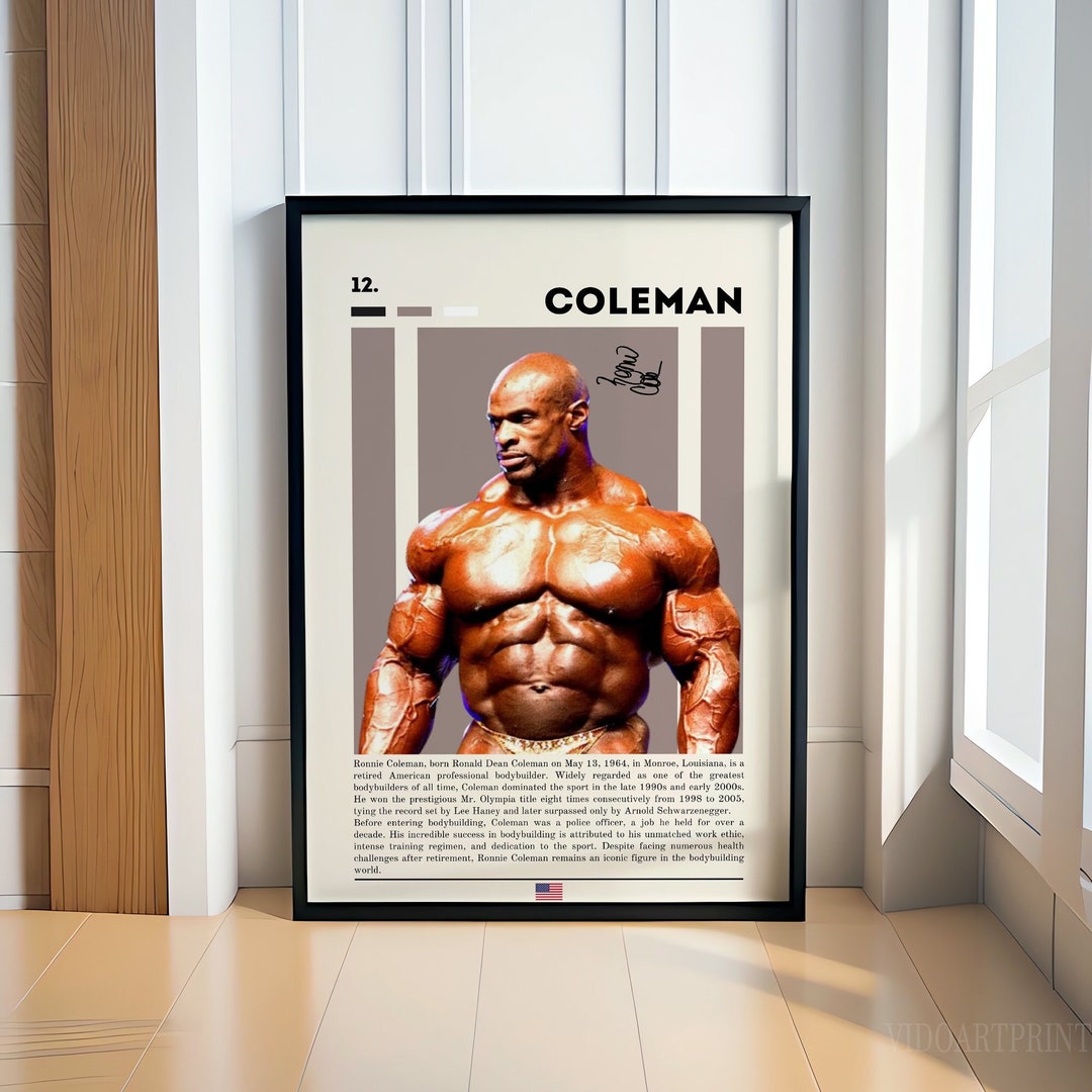 Ronnie Coleman Poster, Digital Bodybuilding Poster, Sports Poster ...