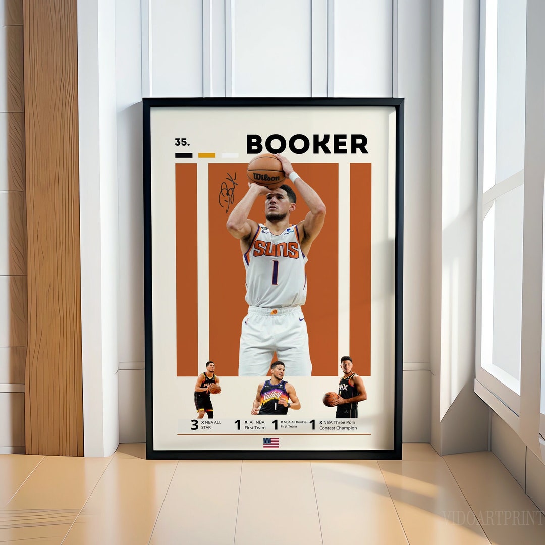 Devin Booker Poster, Basketball Poster, Phoenix Suns Poster ...