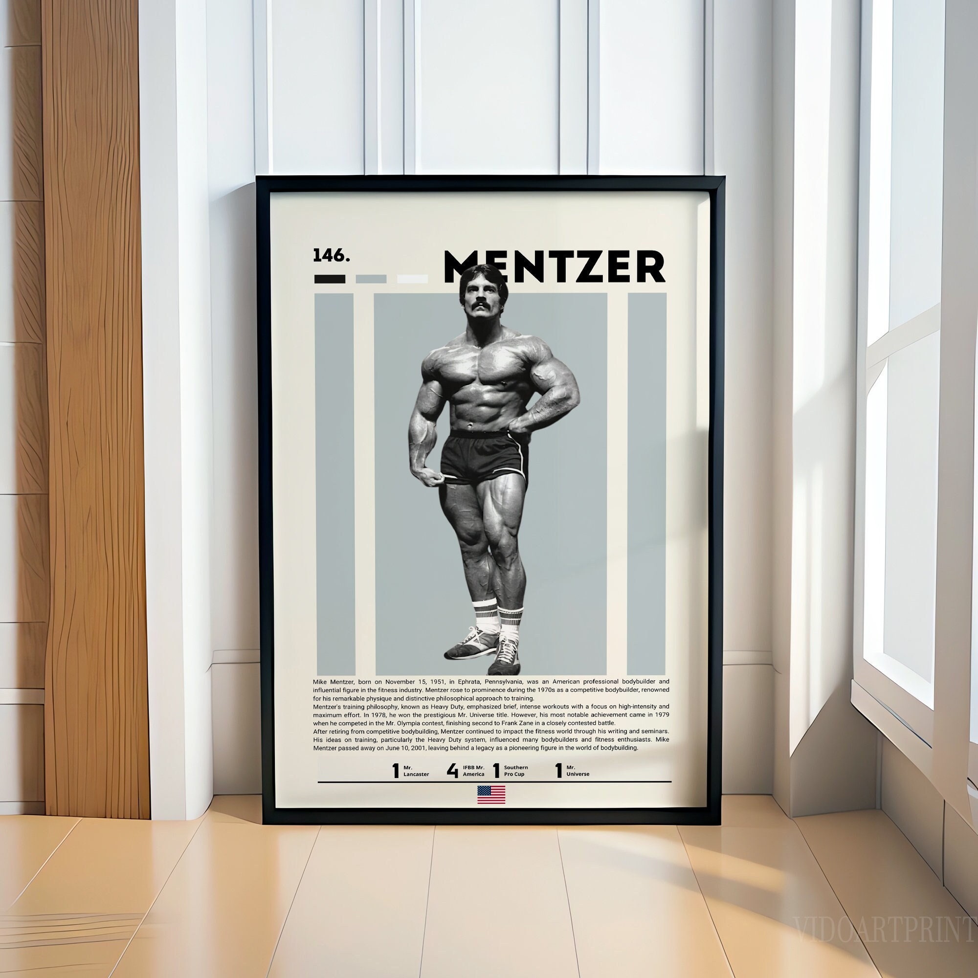 Mike Mentzer Poster, Bodybuilding Poster, Gym Posters, Motivational ...