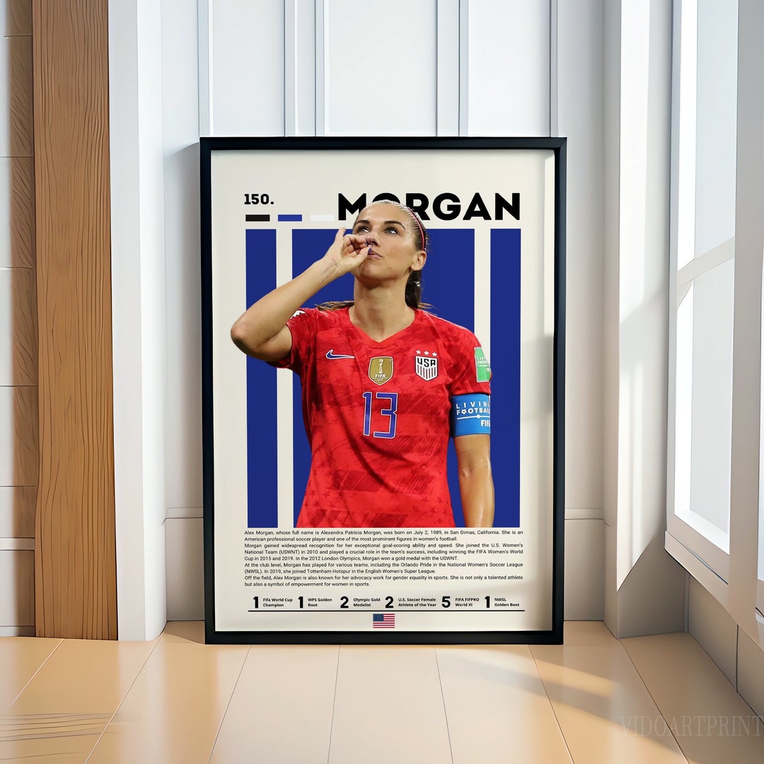 Alex Morgan Poster, Digital Soccer Poster, Sports Poster, Motivational ...