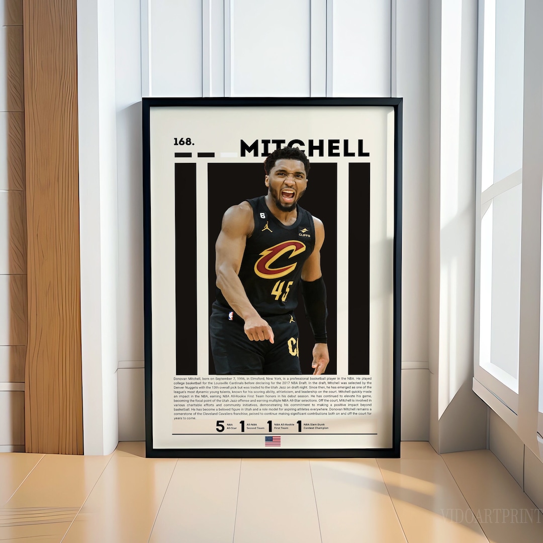 Donovan Mitchell Poster, Basketball Poster, NBA Poster, Motivational ...