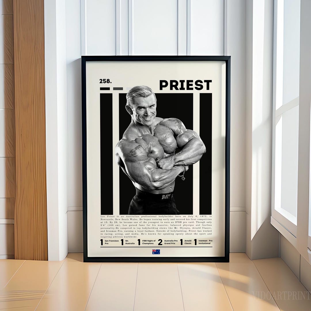 Lee Priest Poster, Bodybuilding Poster, Gym Posters, Motivational ...