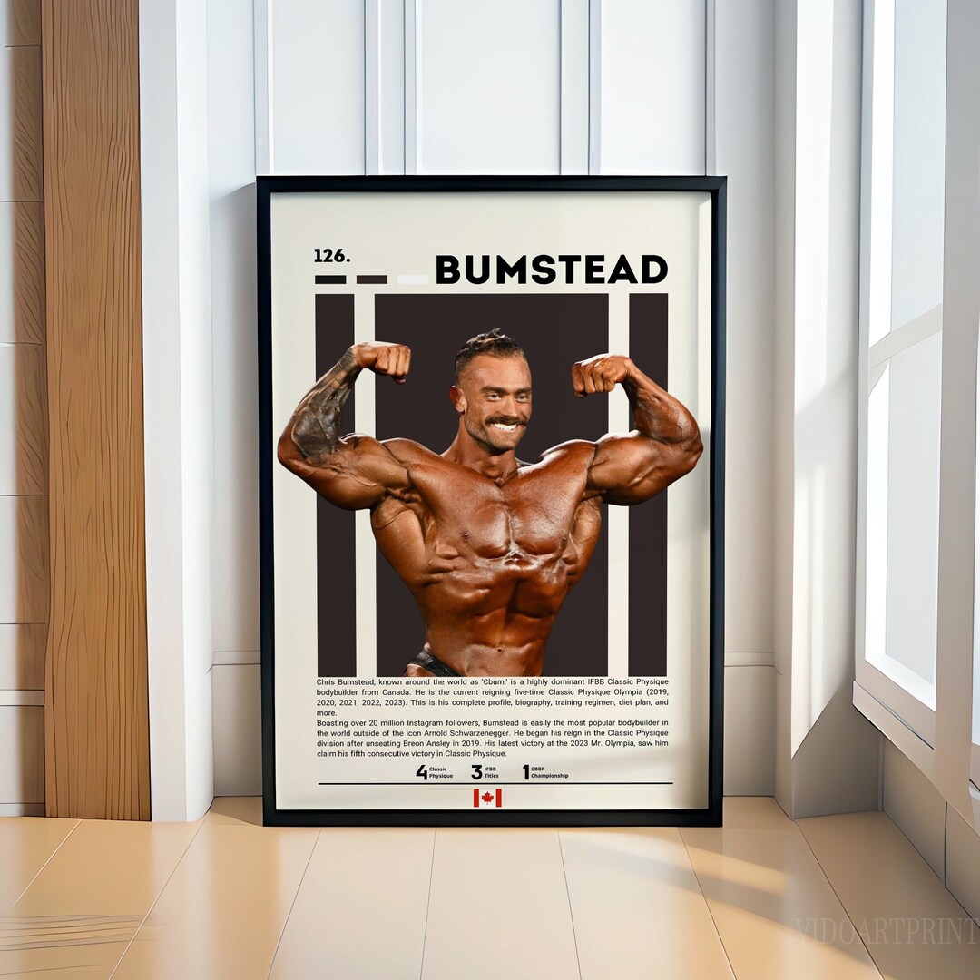 Chris Bumstead Poster, Bodybuilding Digital Poster, Sports Poster ...