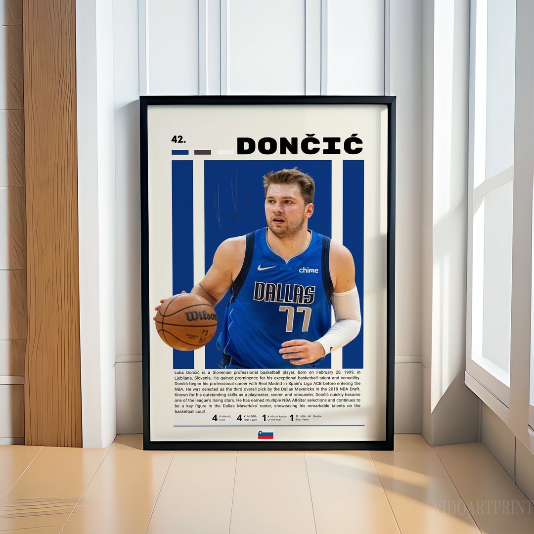 Luka Doncic Poster, Basketball Poster, Dallas Mavericks Poster ...