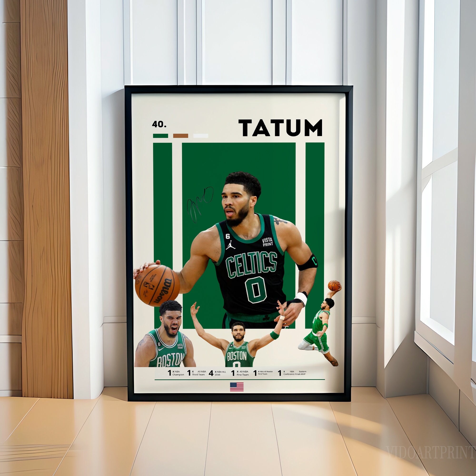 Jayson Tatum Poster, Basketball Poster, Boston Celtics Poster ...