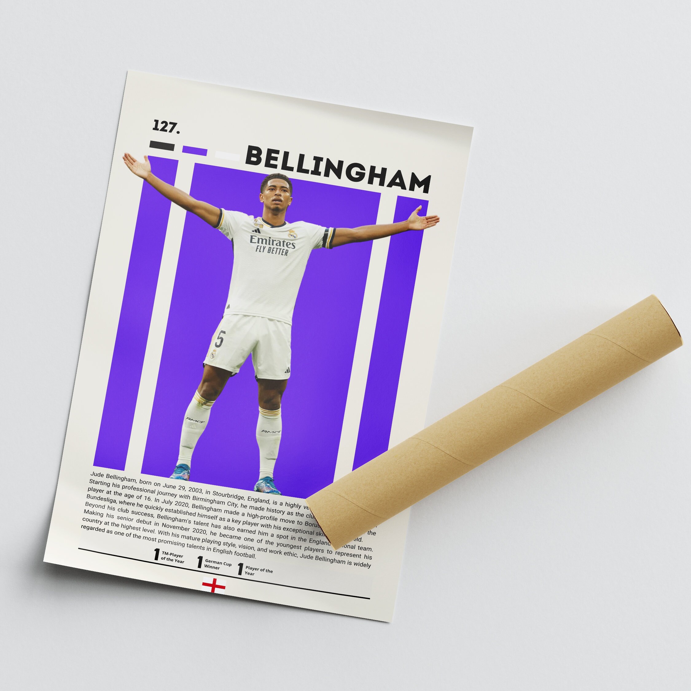 Jude Bellingham Poster, Digital Soccer Poster, Sports Poster ...