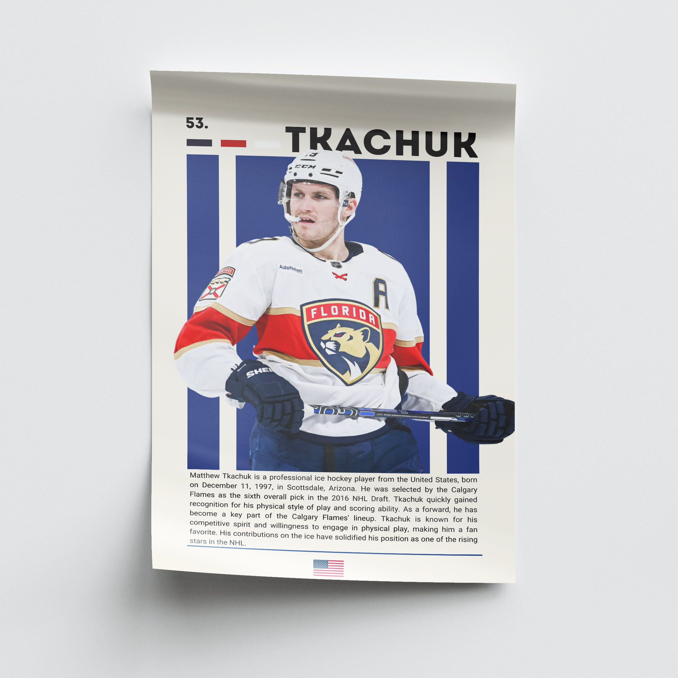 Matthew Tkachuk Poster, Hockey Poster, Sports Poster, Motivational ...