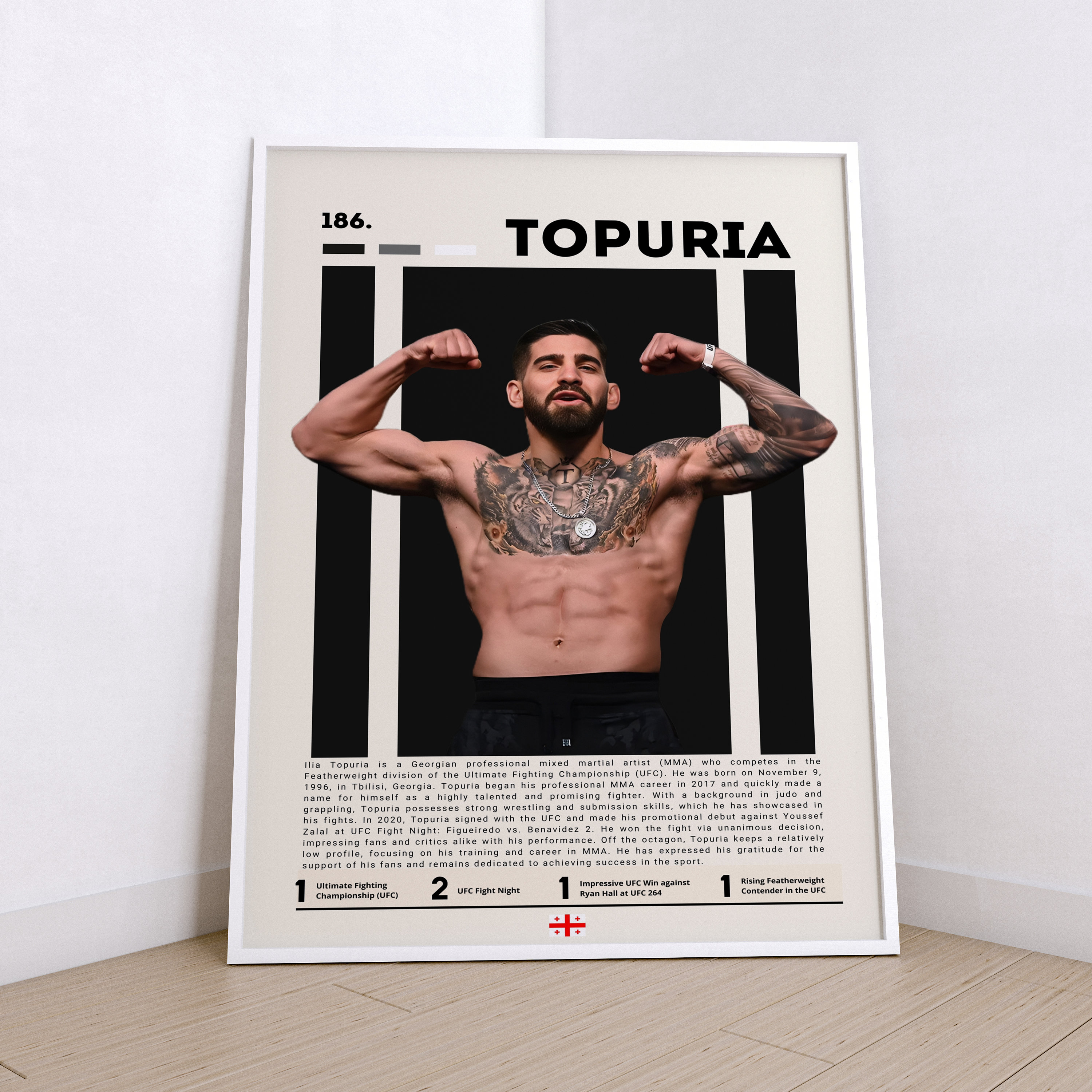 Ilia Topuria Poster, MMA Poster, Sports Poster, Motivational Poster ...