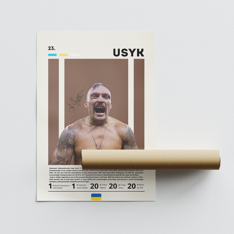 Oleksandr Usyk Poster Boxing Poster Sports Poster - Etsy