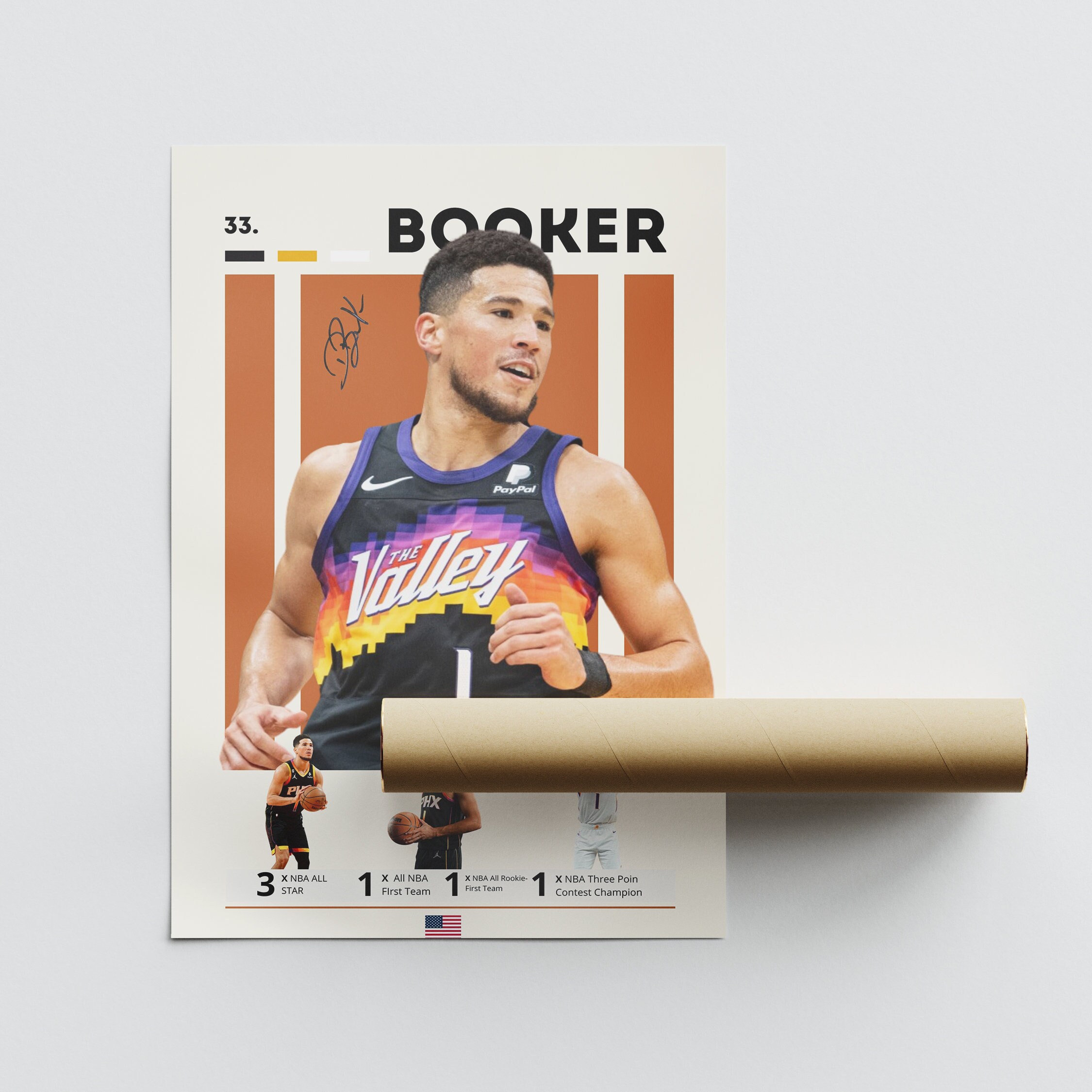 Devin Booker Poster, Basketball Poster, Phoenix Suns Poster ...